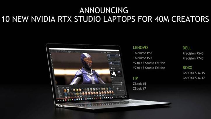 NVIDIA представила 10 ноутбуков и рабочих станций с сертификацией RTX Studio - InfoCity